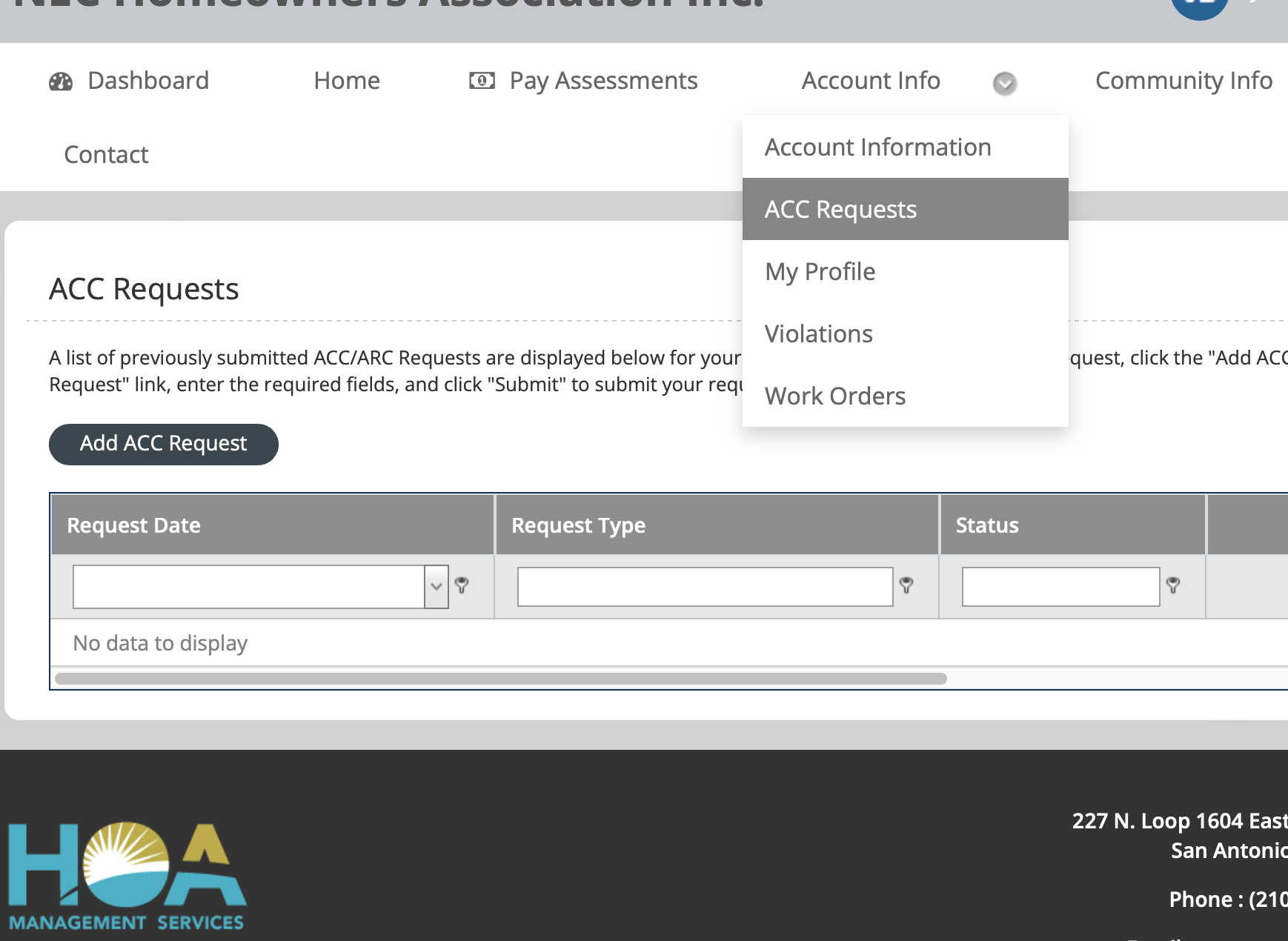 Making an ACC Request - HOA Management Services